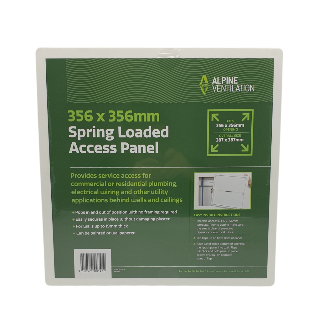 Spring Loaded Access Panel 203x203mm | Alpine Ventilation