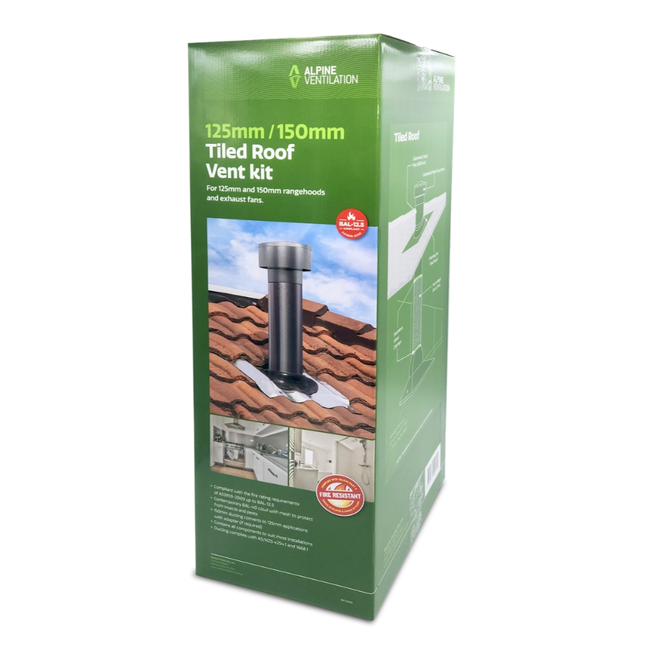 Roof Vent Kit - Tiled 125-150mm - Alpine Ventilation